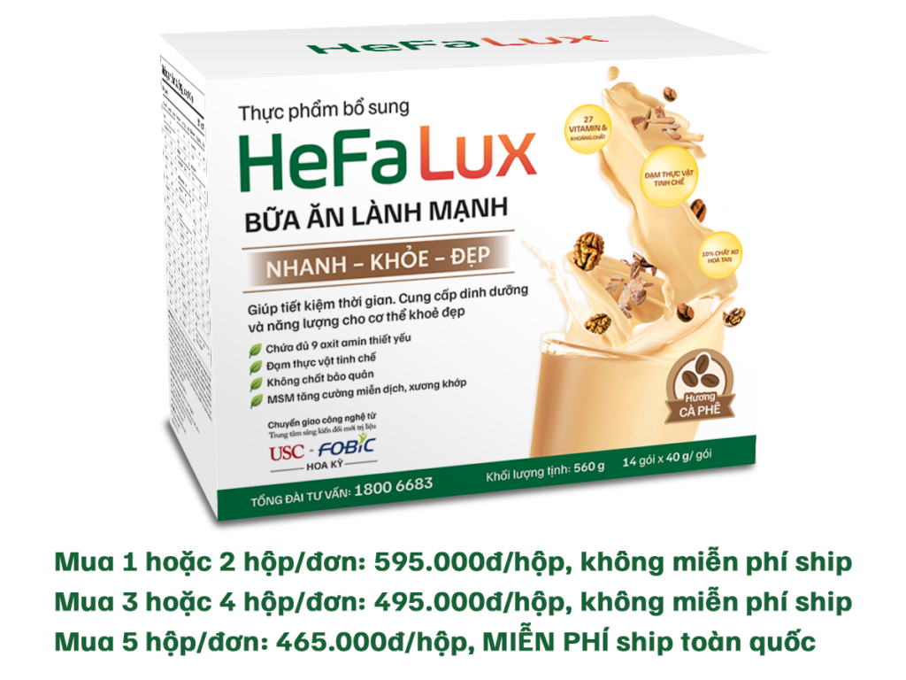 Thực phẩm bổ sung HeFa Lux – Bữa ăn lành mạnh giàu protein chất lượng ...
