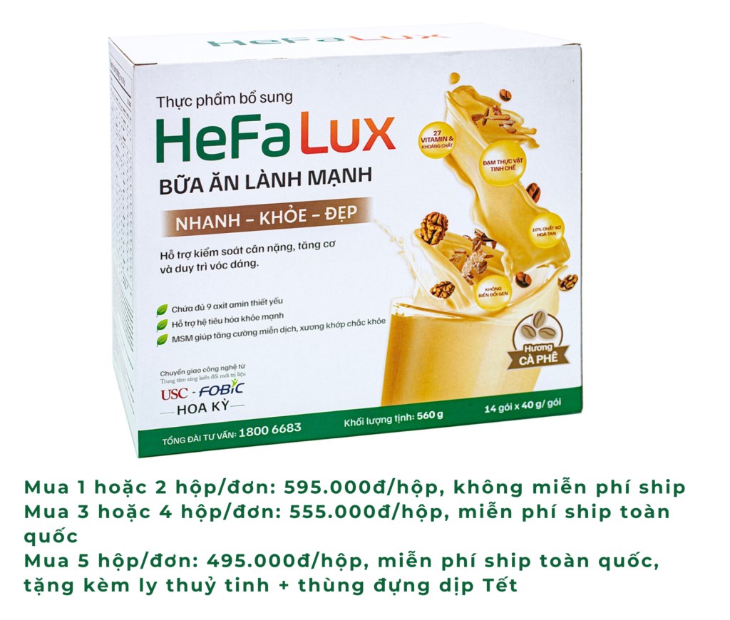 Thực phẩm bổ sung HeFa Lux – Bữa ăn lành mạnh giàu protein chất lượng ...